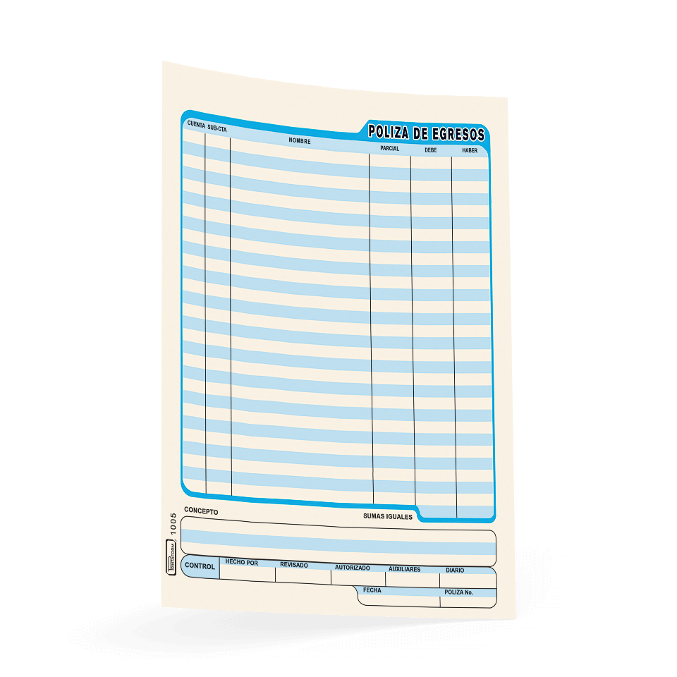 "Póliza de egresos" - Printaform