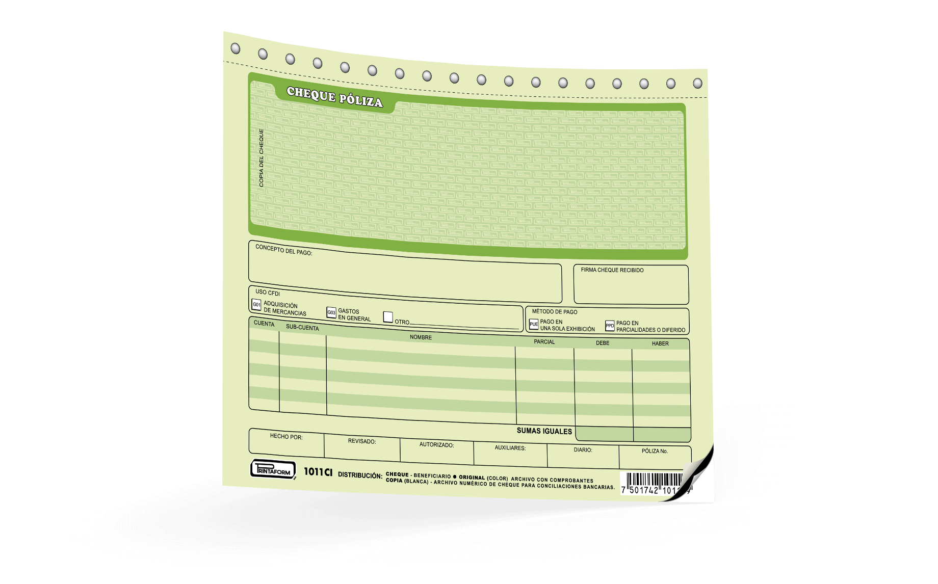 "Cheques póliza" - Printaform
