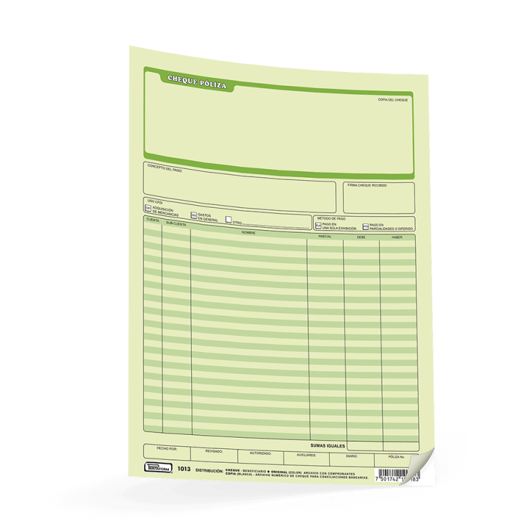 "Cheques póliza" - Printaform