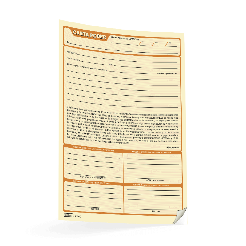 "Carta poder" - Printaform