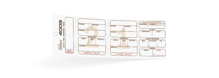 Tarjeta para Inventario físico (Marbete) - Printaform