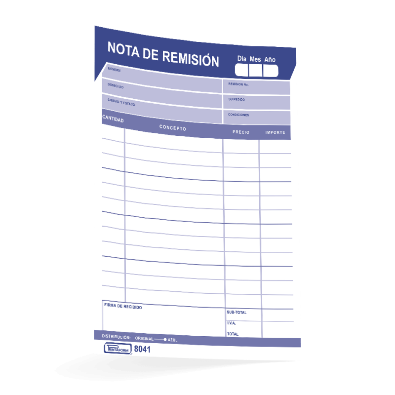 "Nota de remisión" - Printaform