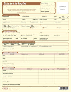 "Solicitud de empleo" - Printaform