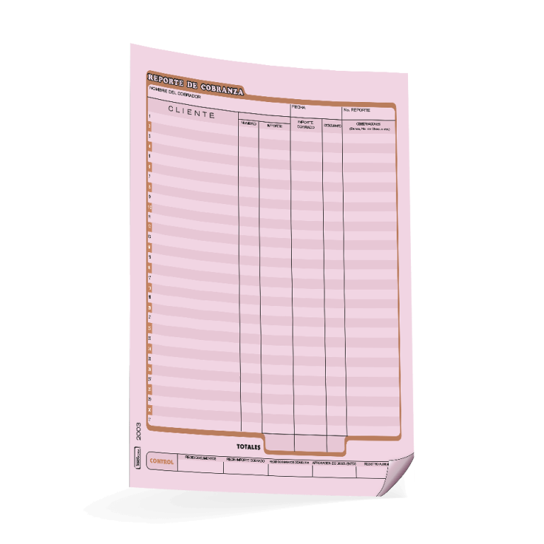 "Reporte de cobranza" - Printaform